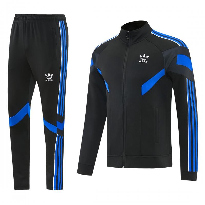 2026/27 Adidas Originals Black & Royal Blue Full Zipper Jacket ...